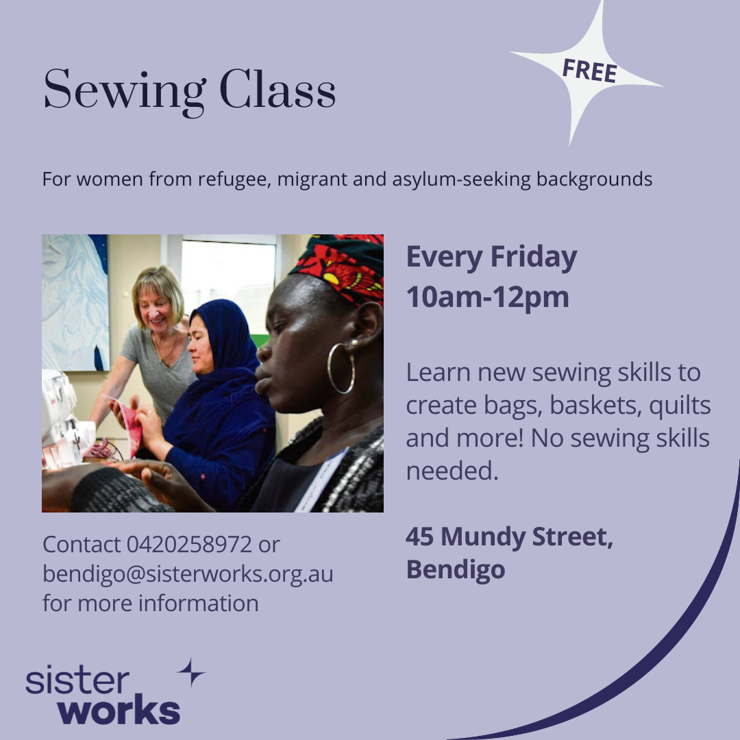 Sewing Class at SisterWorks Bendigo - Term 1, 2024 | Connect Greater ...